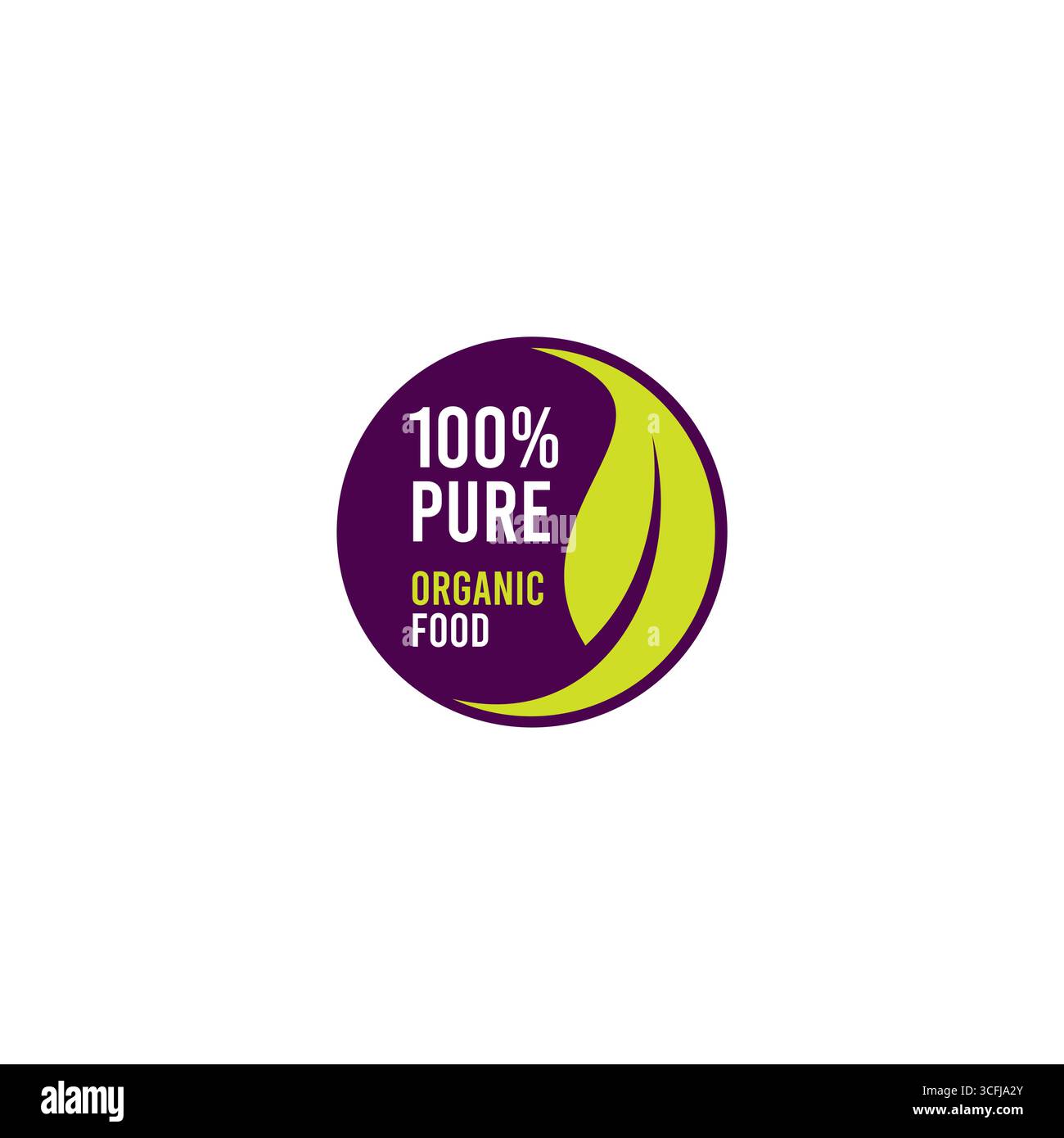 100% percent organic logo Stock Vector Images - Alamy