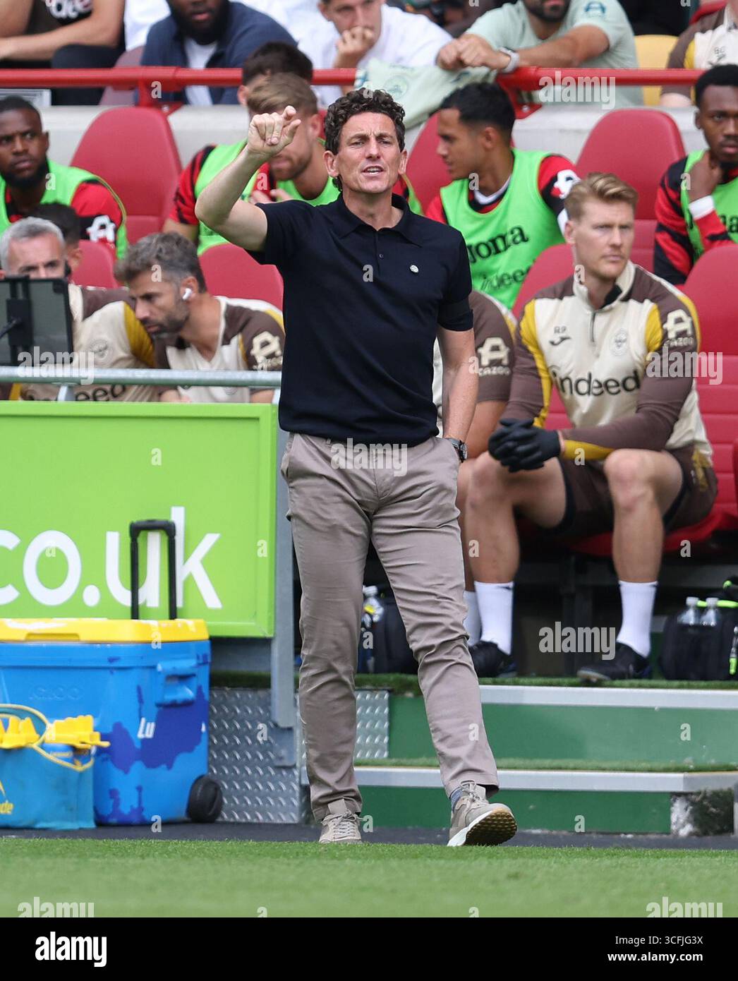London, England, 23rd August 2025. Keith Andrews, Manager of Brentford ...