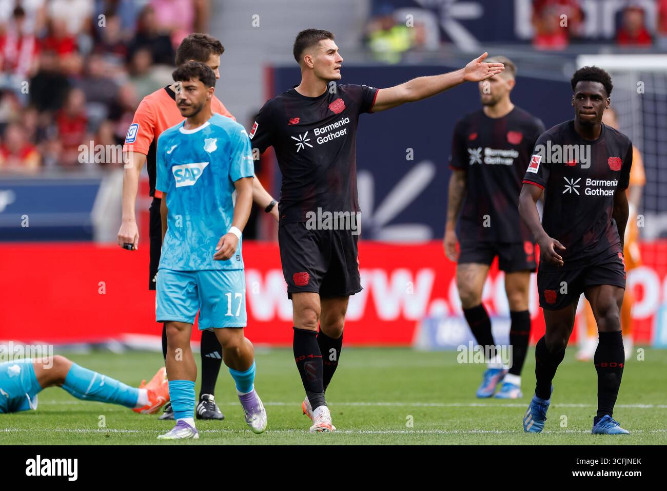 Patrik Schick of Bayer Leverkusen looks on during the German 1 ...