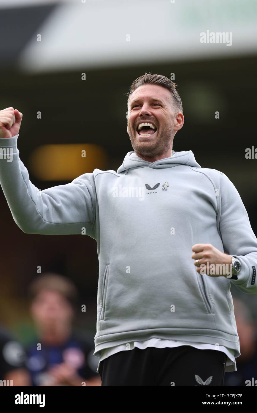 Middlesbrough manager Rob Edwards celebrates after the Sky Bet ...