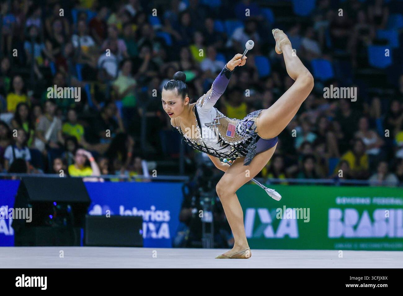 Rin Keys (USA) seen during Rhythmic Gymnastics FIG World Championships 2025 Rio de Janeiro at ...