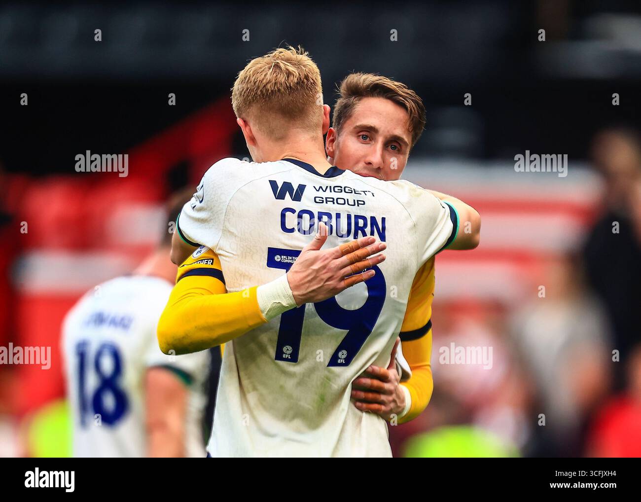 Lukas Jensen Millwall Goalkeeper and Josh Coburn of Millwall celebrate ...