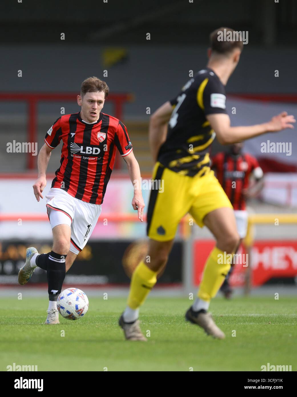 Morecambe's Ben Tollitt (left) during the Enterprise National League ...