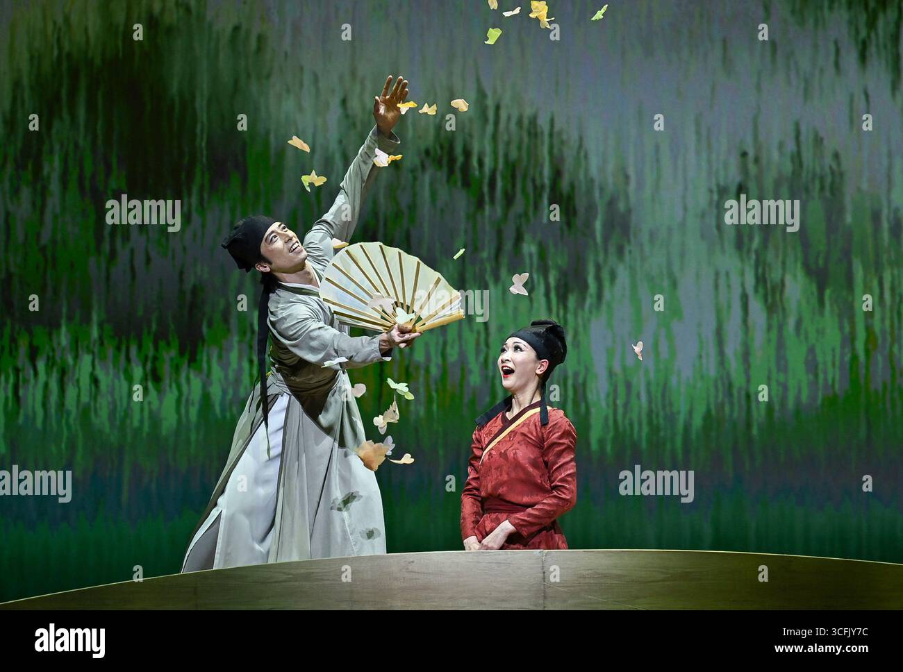 Hong Kong Ballet dancers Ma Renjie, left, and Xuan Cheng participate in ...