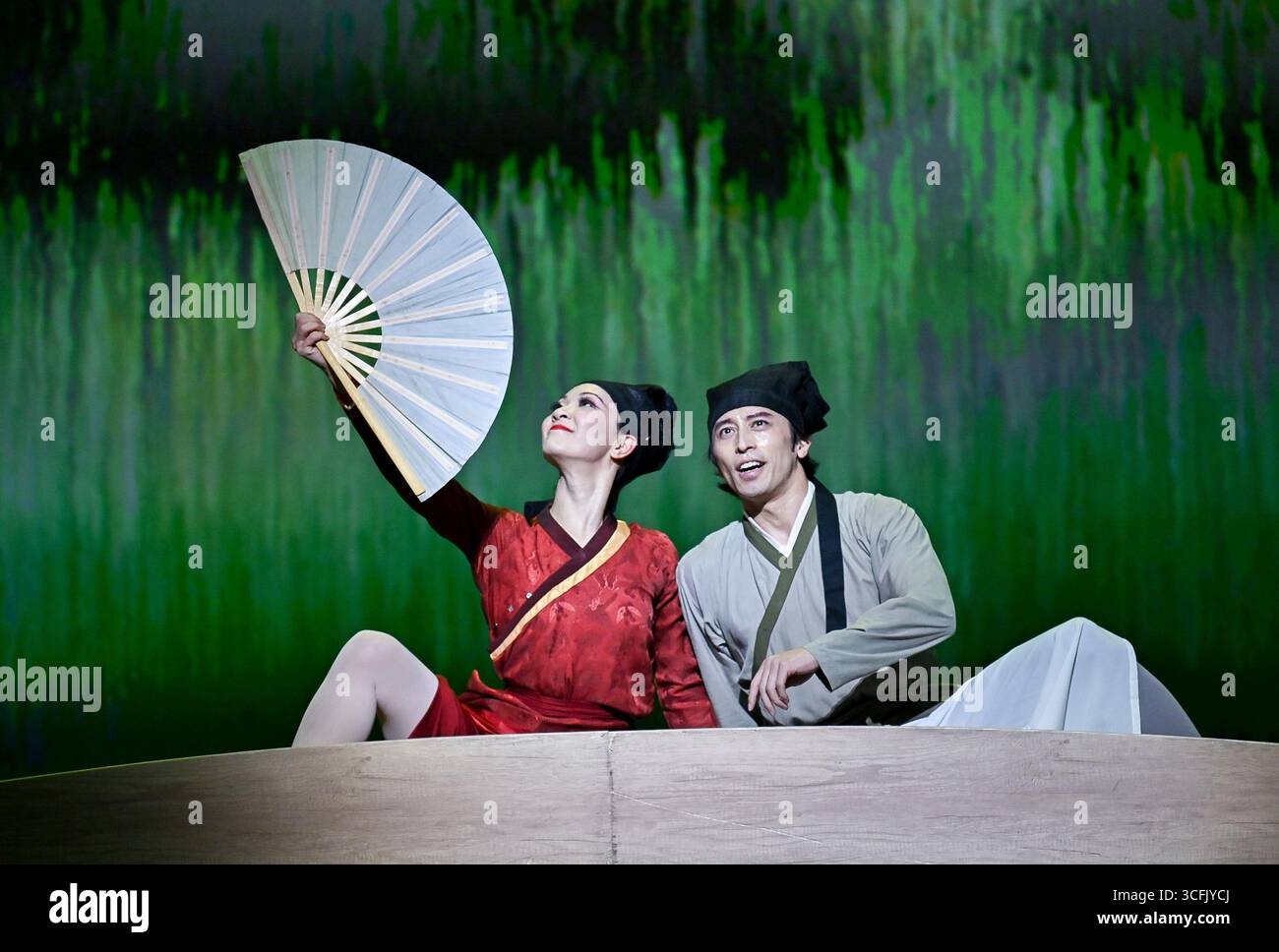 Hong Kong Ballet dancers Xuan Cheng, left, and Ma Renjie participate in ...