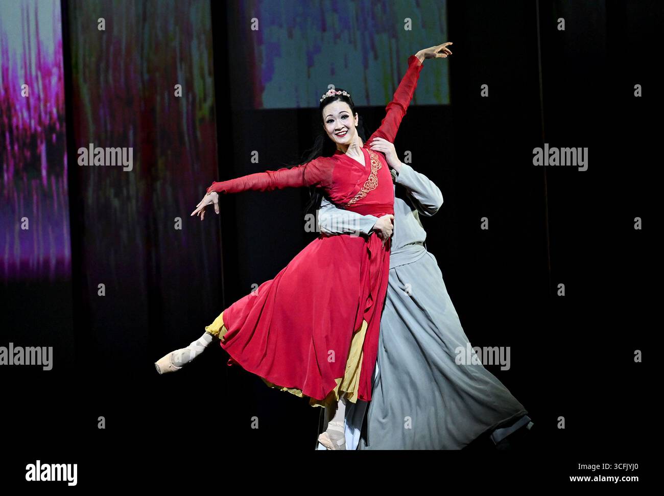 Hong Kong Ballet dancers Xuan Cheng, left, and Ma Renjie participate in ...