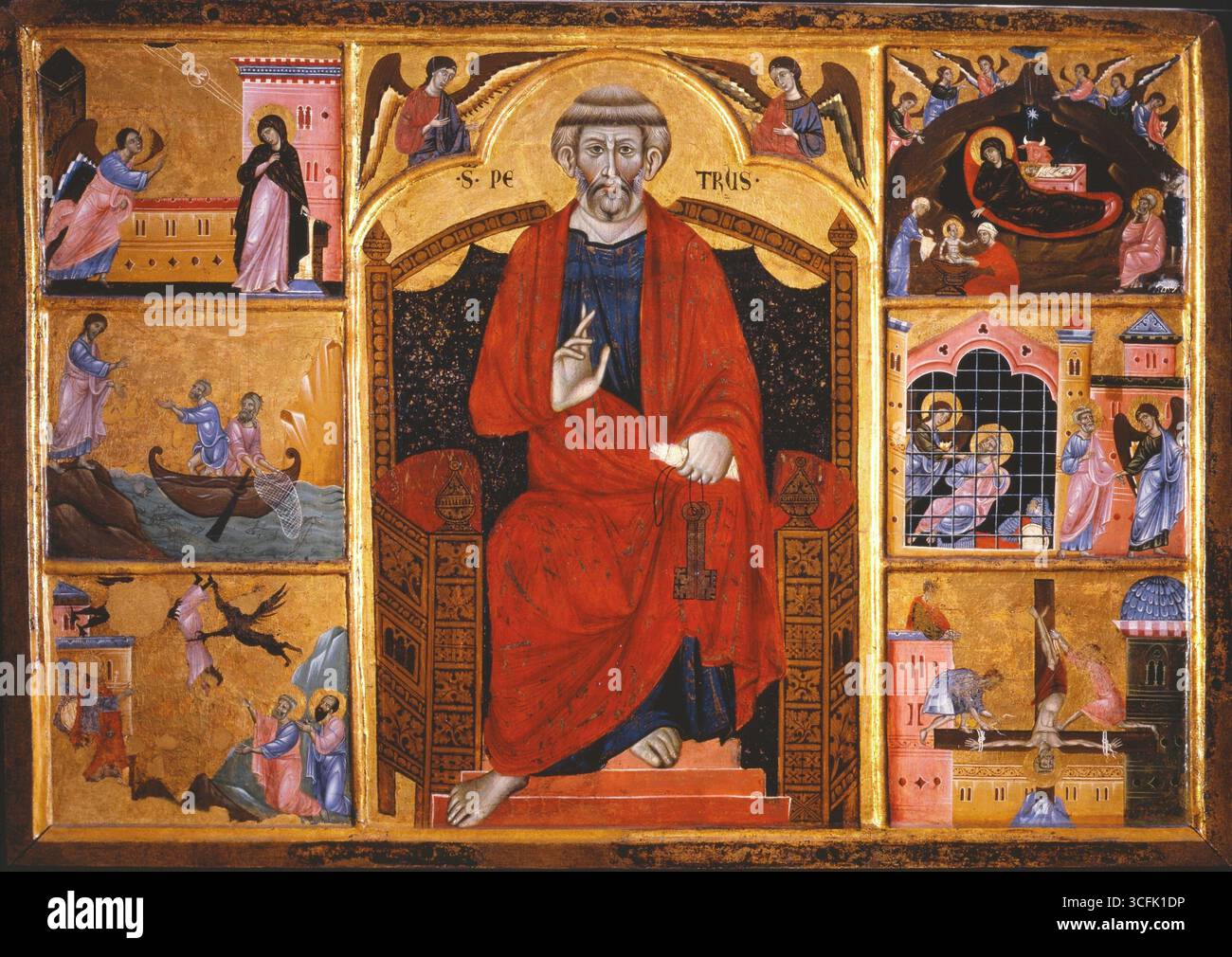 Saint Peter enthroned and stories of his life by Guido di Graziano ...