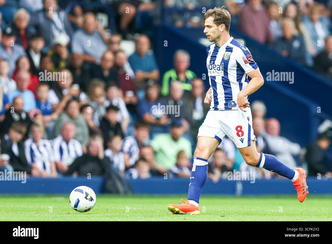 West Bromwich Albion's Jayson Molumby in action during the Sky Bet ...