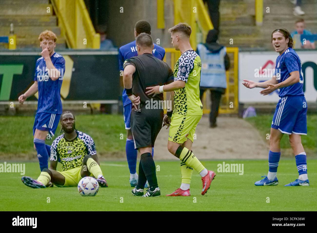 Halifax, UK. 23rd August 2025. FC Halifax Town play Forest Green Rovers ...