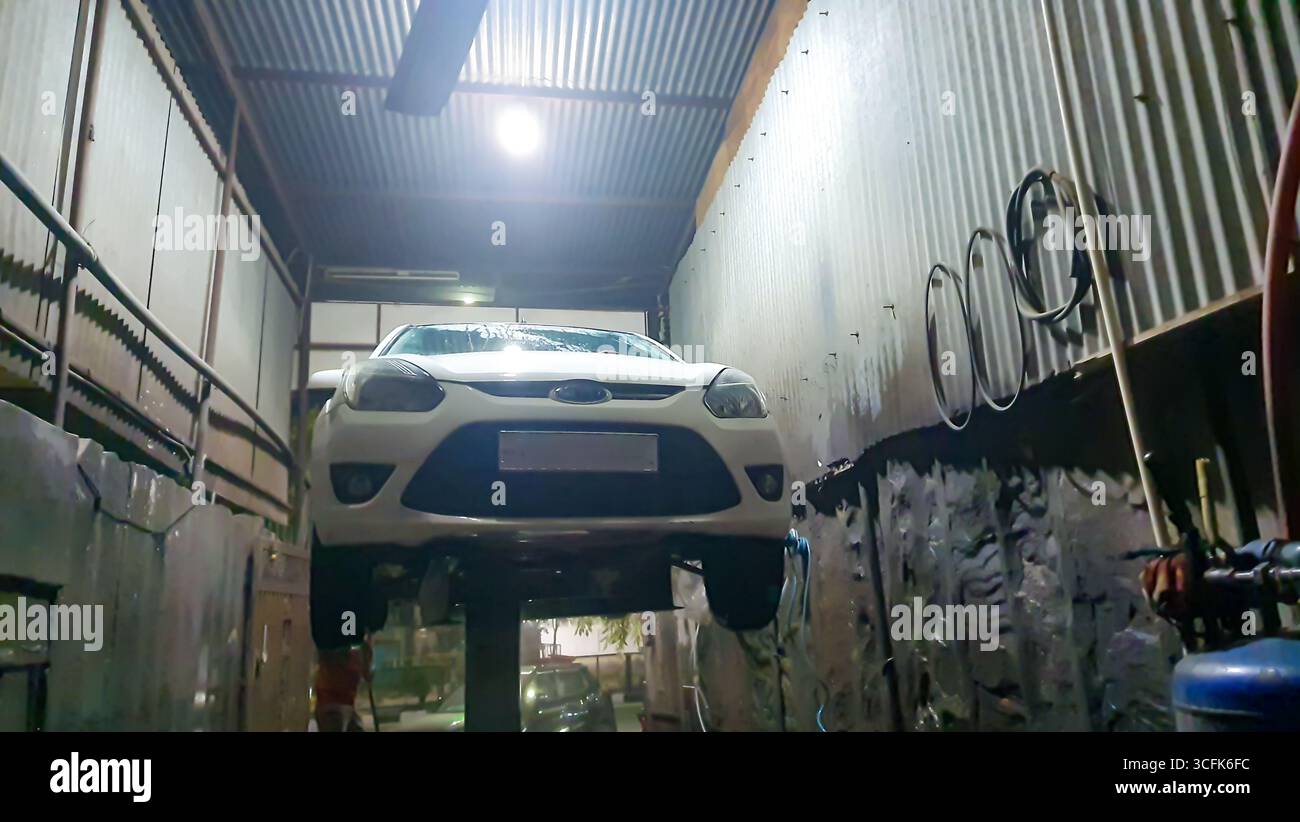 car washing station at indoor at morning Stock Photo - Alamy