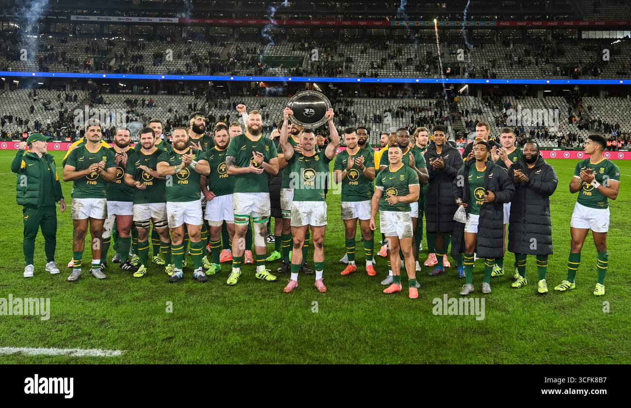 Team with the plate during The Rugby Championship match between South ...
