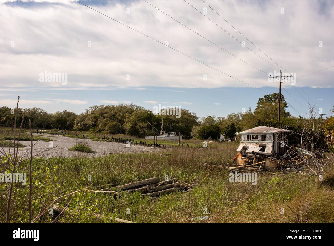 Pier and Boat Ramp, Saint Helena Island, South Carolina Stock Photo - Alamy