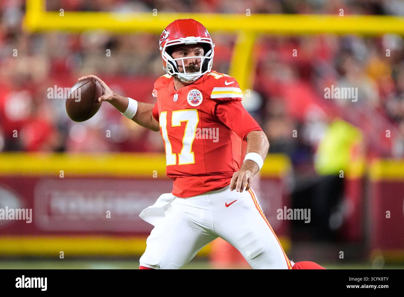 Kansas City Chiefs quarterback Gardner Minshew looks to pass during the ...