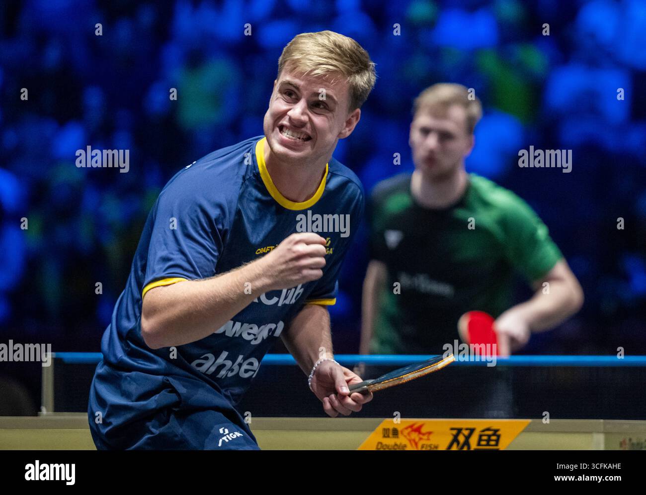 MALMÖ 2025-08-23 Truls Moregardh of Sweden in action against Benedikt ...