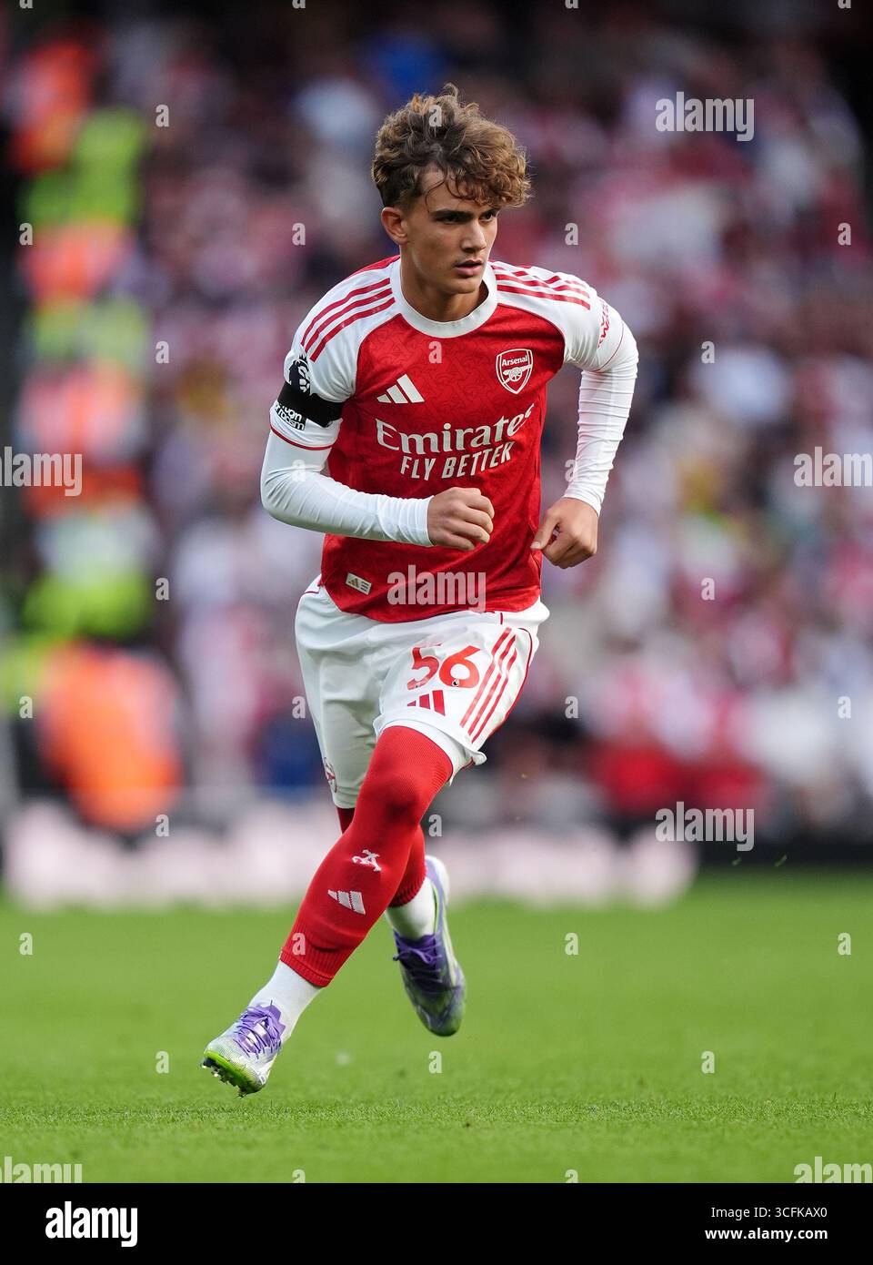 Arsenal's Max Dowman during the Premier League match at the Emirates ...