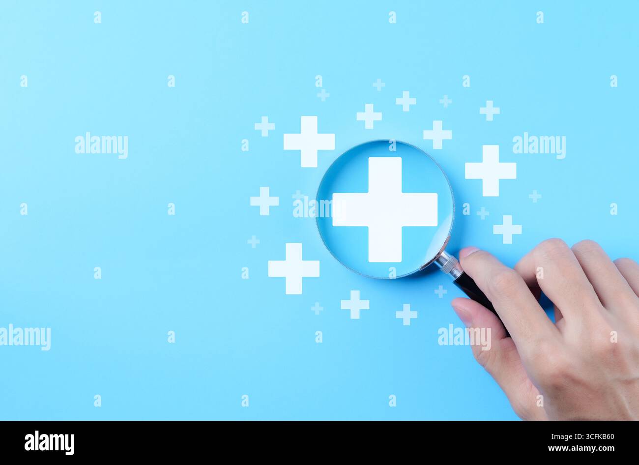 Glowing blue plus sign on hi-res stock photography and images - Alamy