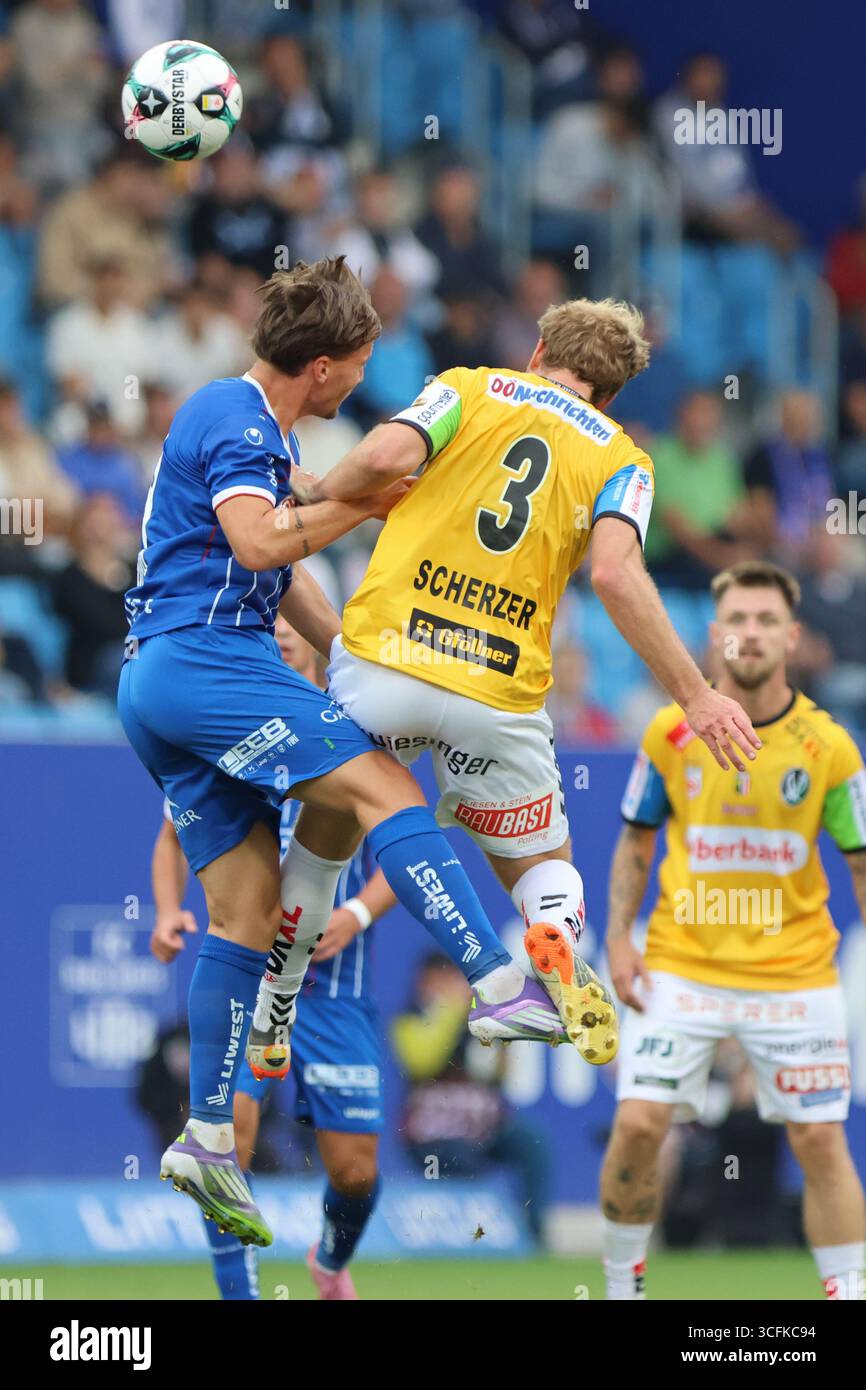 LINZ, AUSTRIA - AUGUST 23: Alexander Briedl of Blau Weiss Linz and ...