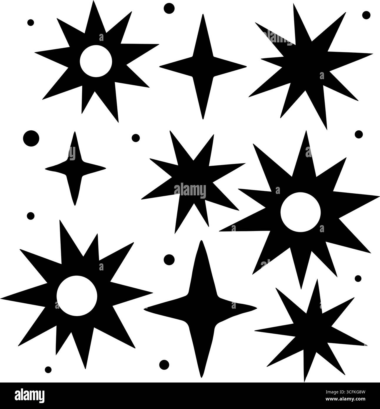 Various Simple stars shapes designs. vector illustration Stock Vector ...