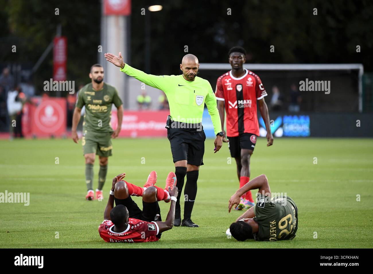 Gael ANGOULA (ARBITRE) during Ligue 2 BKT match between Boulogne sur ...