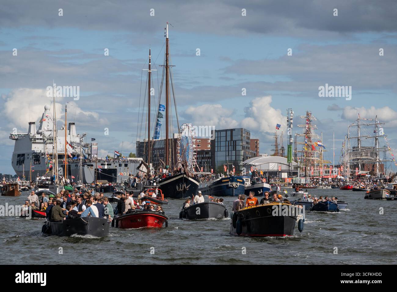 Amsterdam, the Netherlands 23.08.25 Many sail ships from around the world gather at event to ...