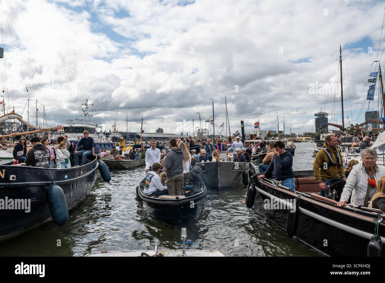 Amsterdam, the Netherlands 23.08.25 Many sail ships from around the world gather at event to ...