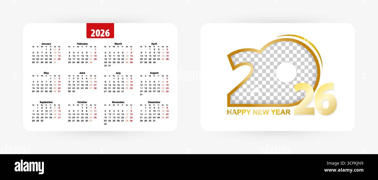 2026 holiday calendar vector hi-res stock photography and images - Alamy