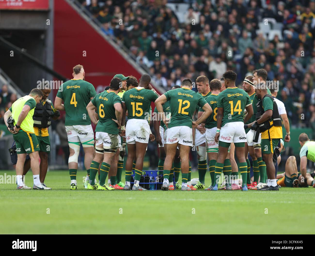 August 23, 2025, Cape Town, Western Cape, South Africa: General view of the SPRINGBOKS during ...