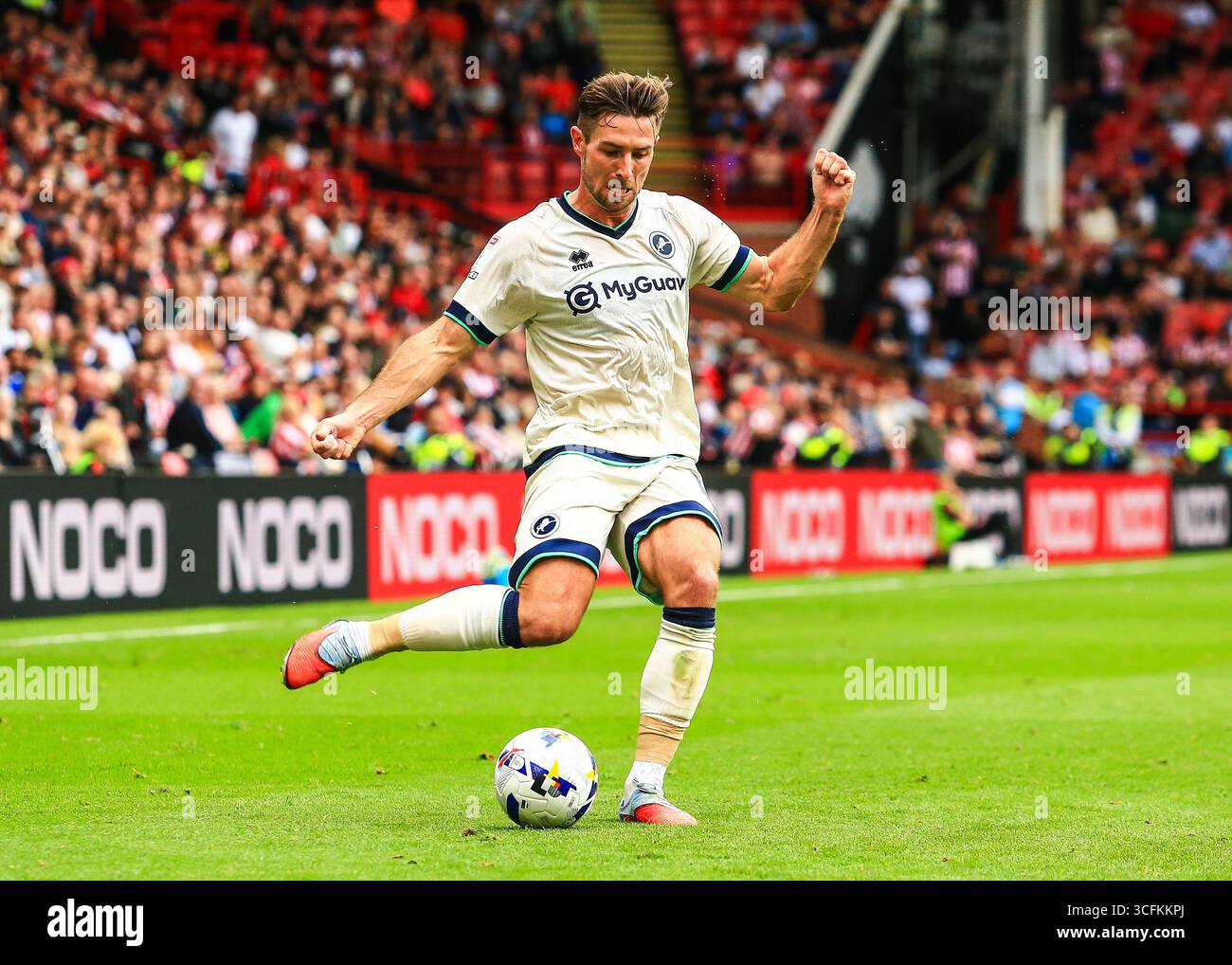 Ryan Leonard of Millwall crosses the ball during the Sky Bet ...