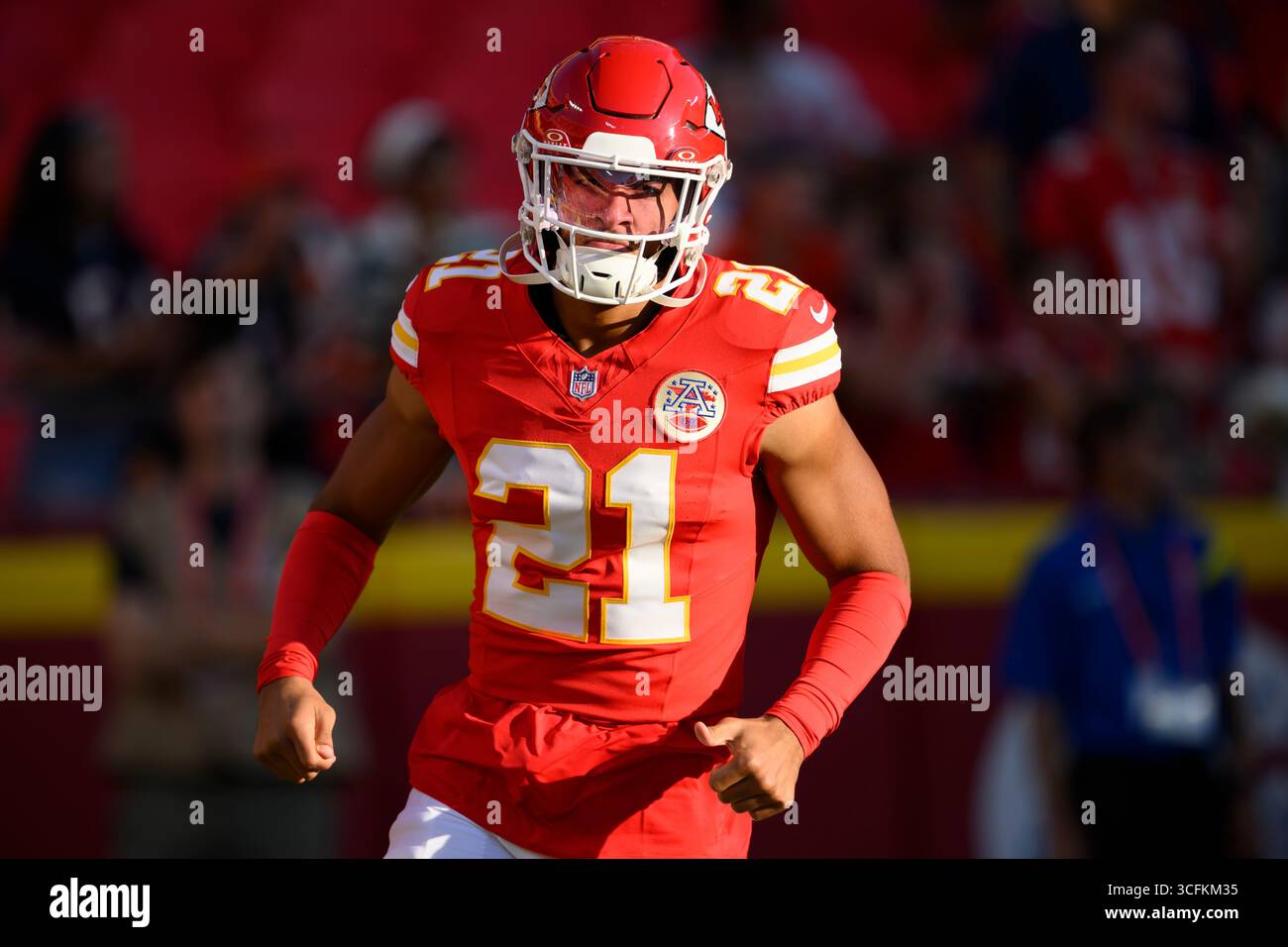 Kansas City Chiefs safety Jaden Hicks comes onto the field during ...