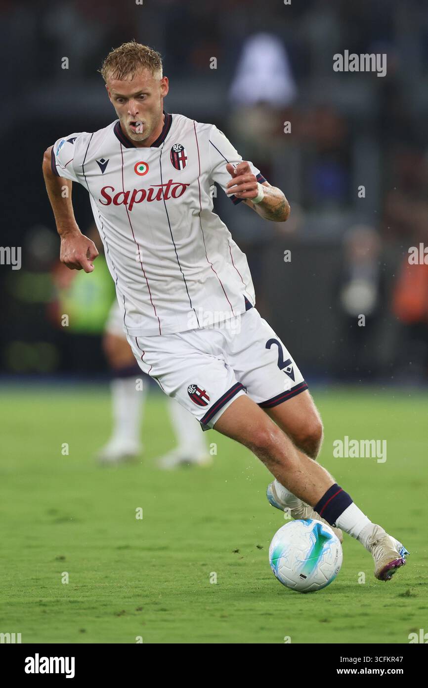 Rome, Italy - August 23, 2025: Jens Odgaard of Bologna seen in action ...
