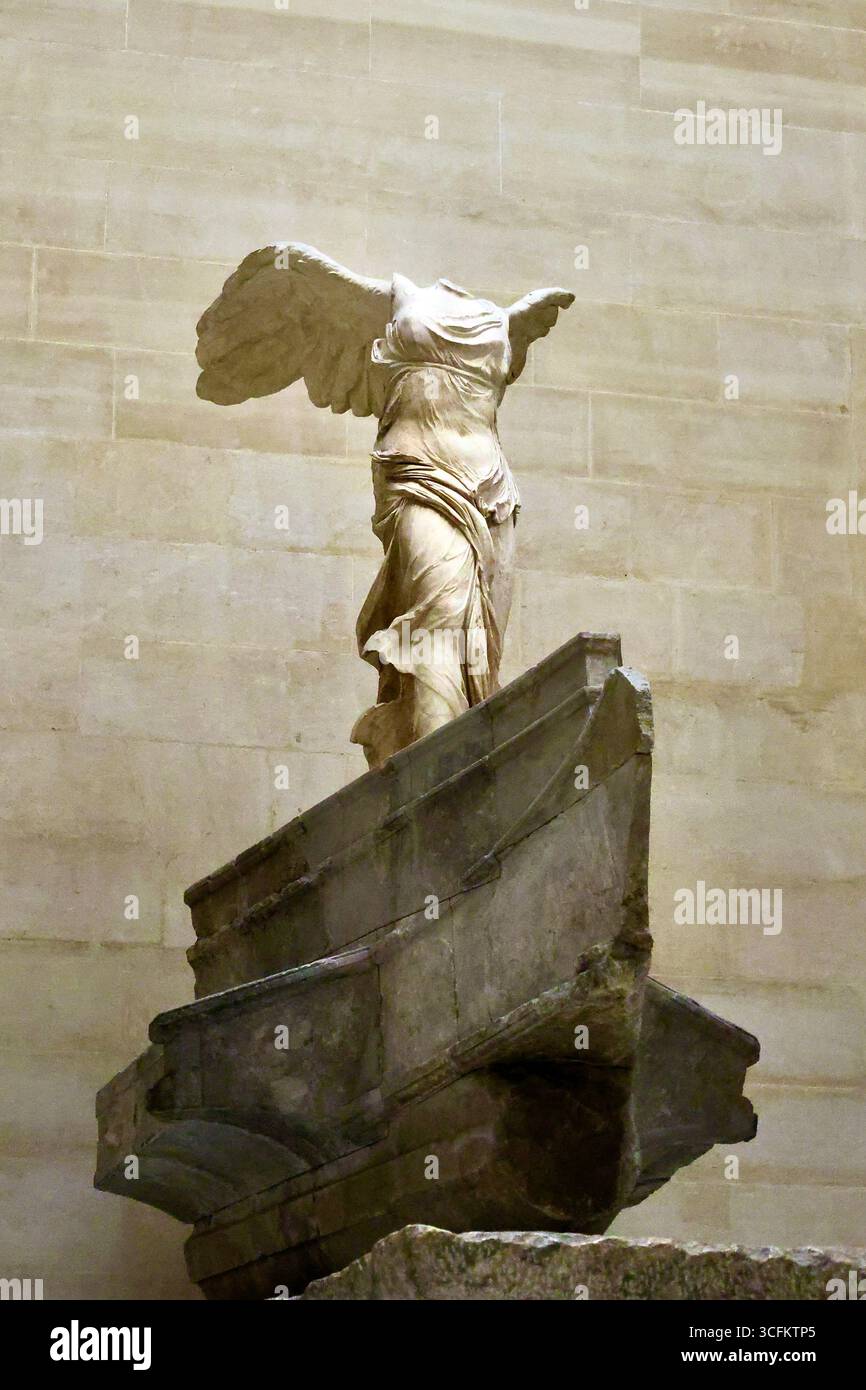 Winged Victory - the Nike of Samothrace at La Louvre Museum Stock Photo ...