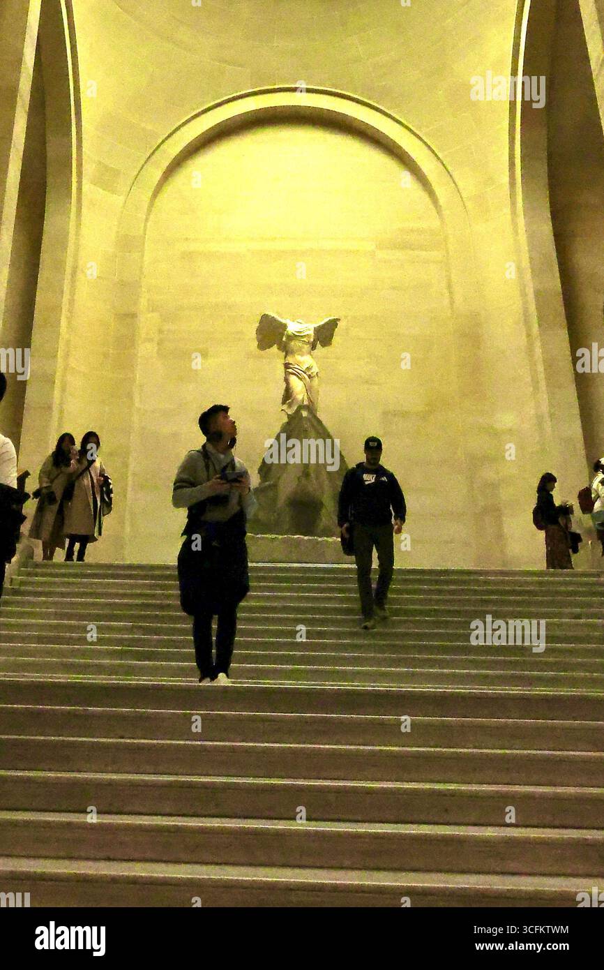 Winged Victory - the Nike of Samothrace at La Louvre Museum Stock Photo ...