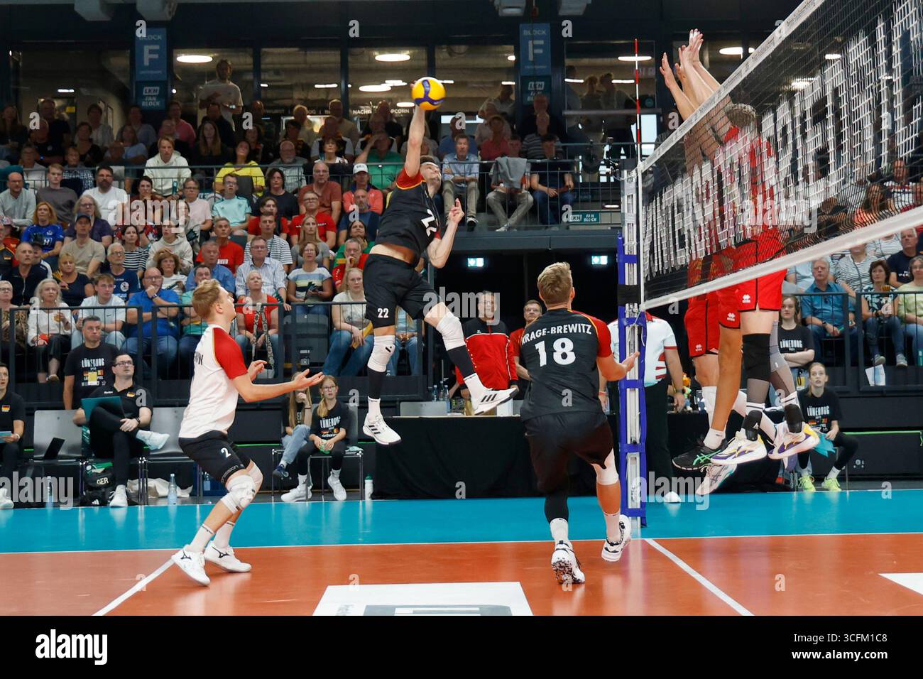 23 August 2025, Lower Saxony, Lüneburg: Volleyball, Men: International ...