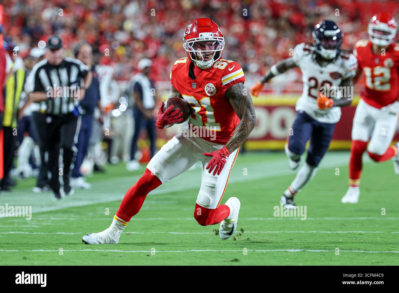 August 22, 2025: Kansas City Chiefs wide receiver Nikko Remigio (81 ...