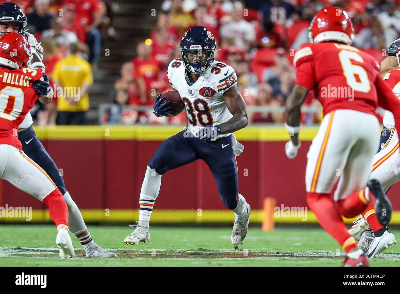 August 22, 2025: Chicago Bears running back Brittain Brown (38) runs ...