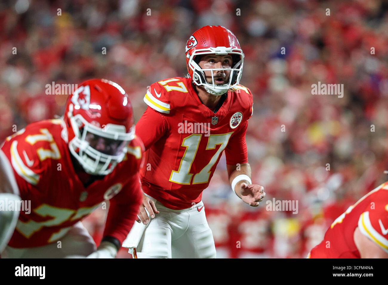 August 22, 2025: Kansas City Chiefs quarterback Gardner Minshew (17) is ...
