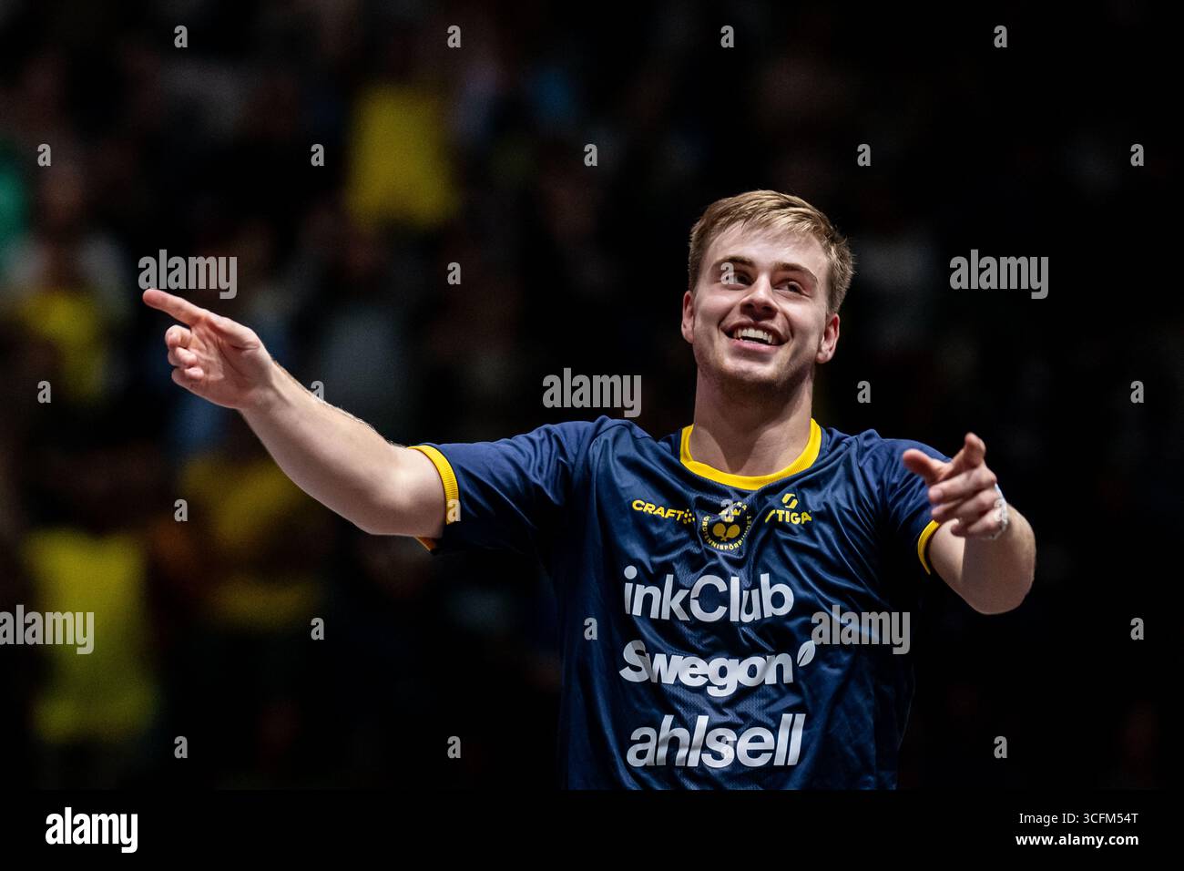 250823 Truls Möregårdh of Sweden celebrates after his win in men's ...