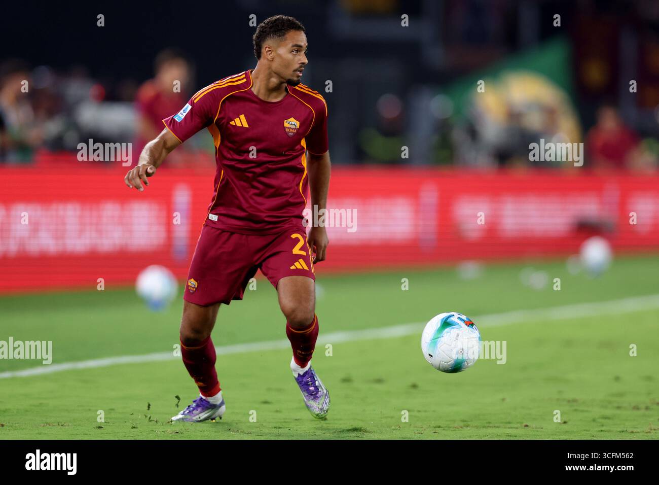 Rome, Italy - August 23, 2025: Devyne Rensch of Roma seen in action ...