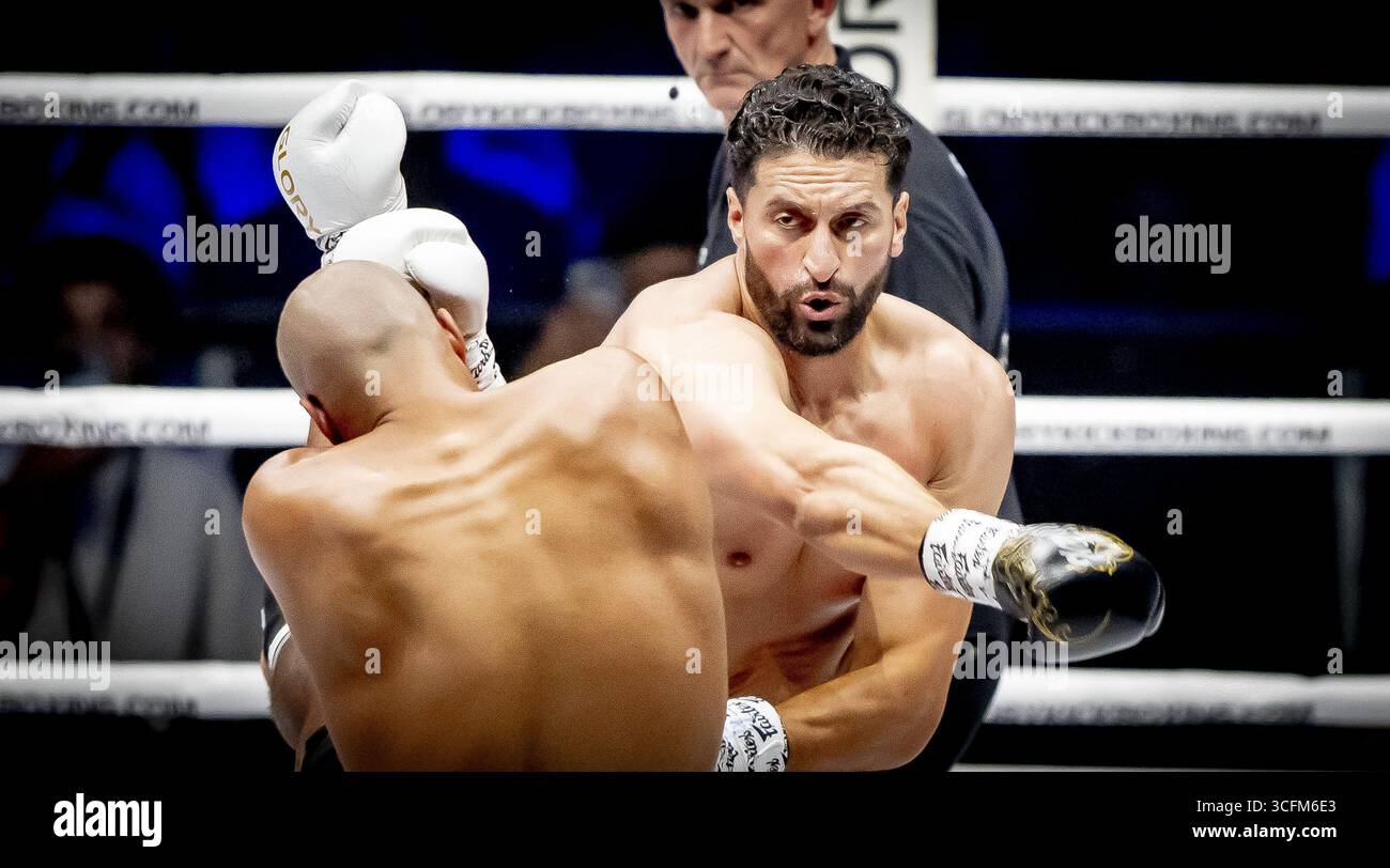 ROTTERDAM - Levi Rigters in action against Jamal Ben Saddik during the ...