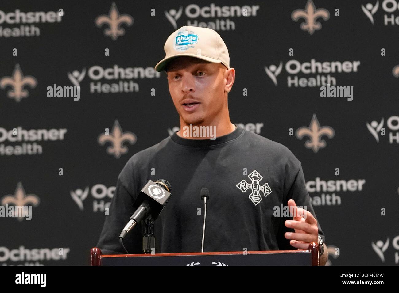 New Orleans Saints quarterback Spencer Rattler responds to questions ...