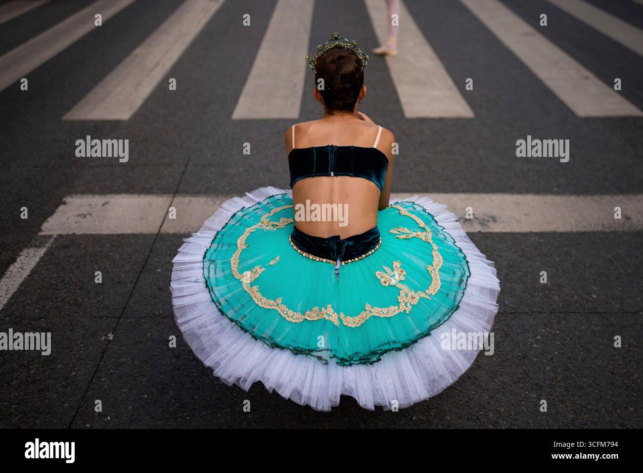 Irina, 11, of the Romanian National Opera's Ballet Studio, takes ...