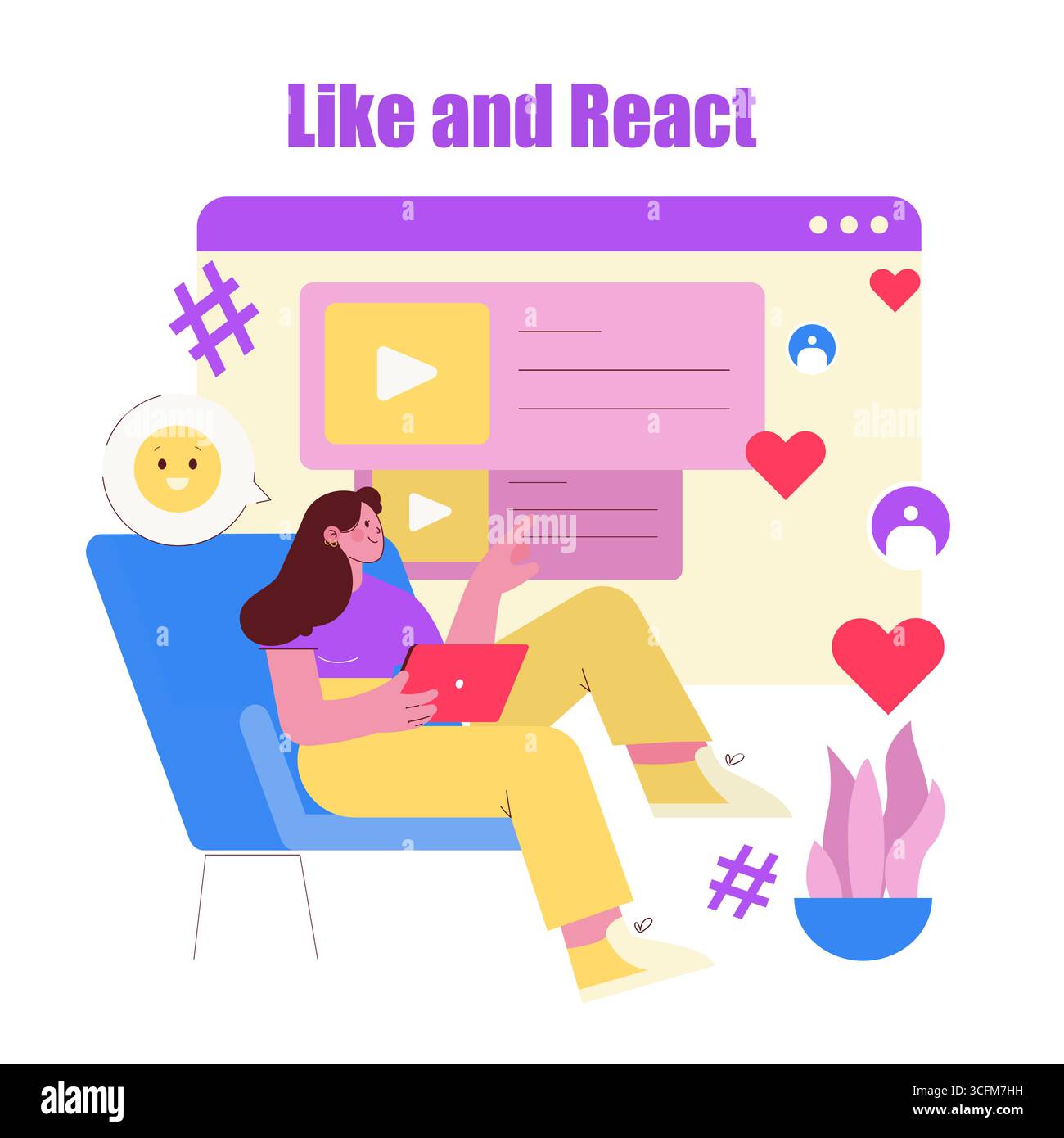 Interactive reaction symbols hi-res stock photography and images - Alamy