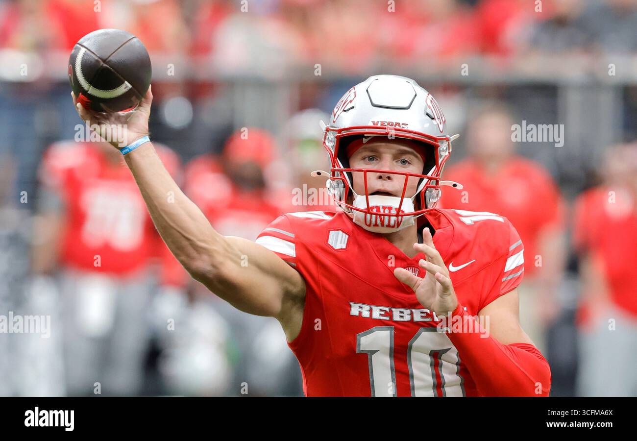 UNLV quarterback Anthony Colandrea passes the ball against Idaho State ...