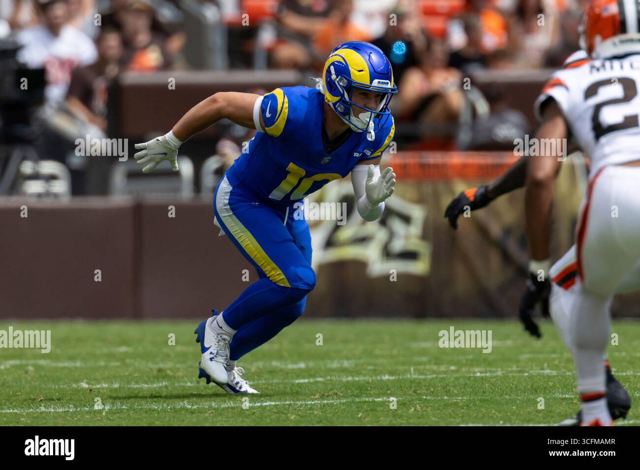 Los Angeles Rams wide receiver Britain Covey (10) runs a route during a ...