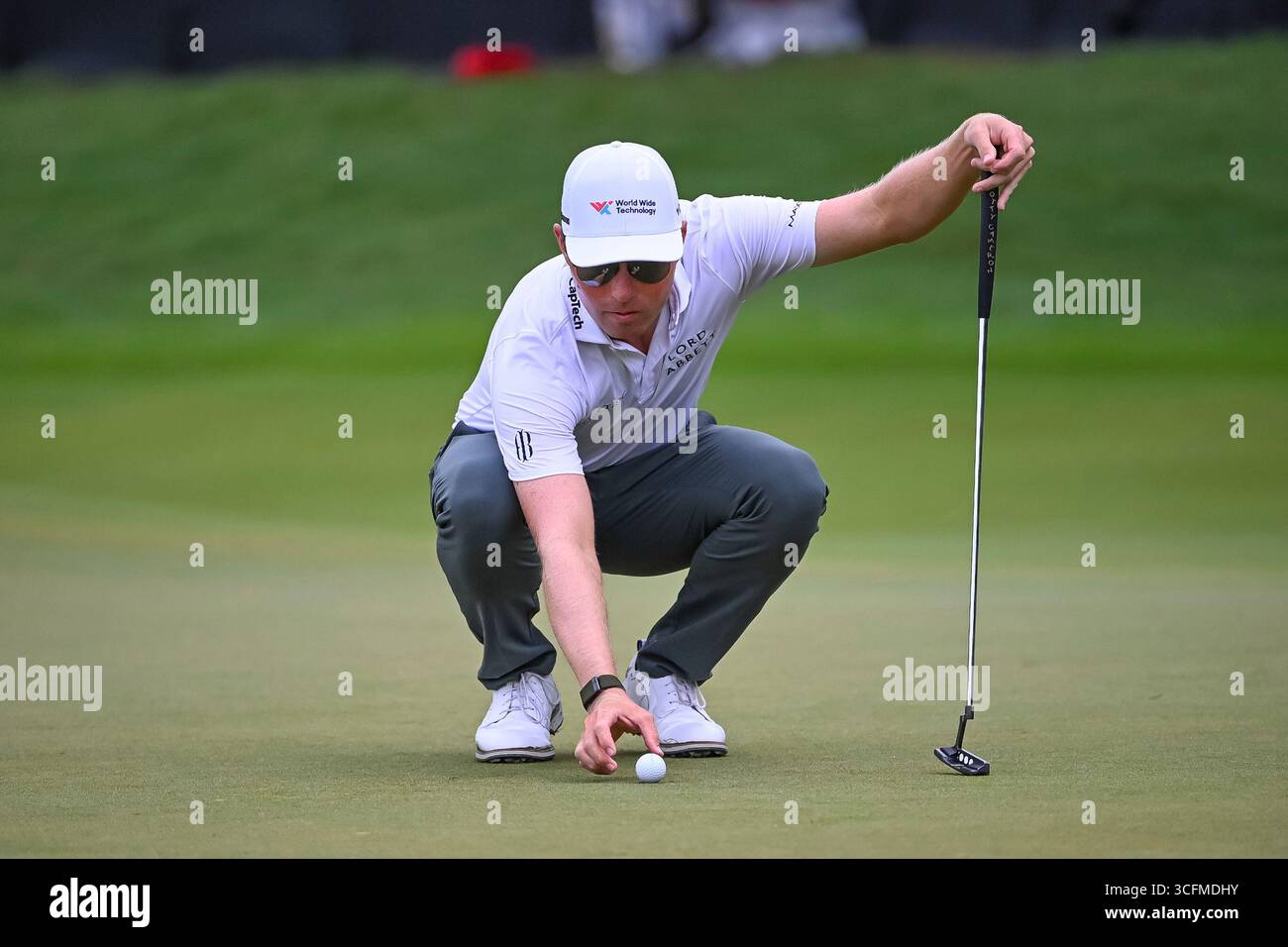 ATLANTA, GA - AUGUST 23: Ben Griffin (USA) on the ninth green during ...