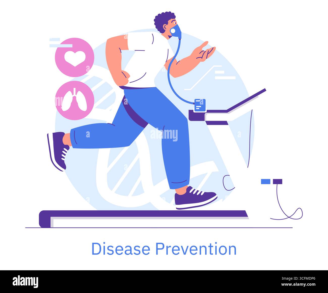 Person jogging breathing Stock Vector Images - Alamy