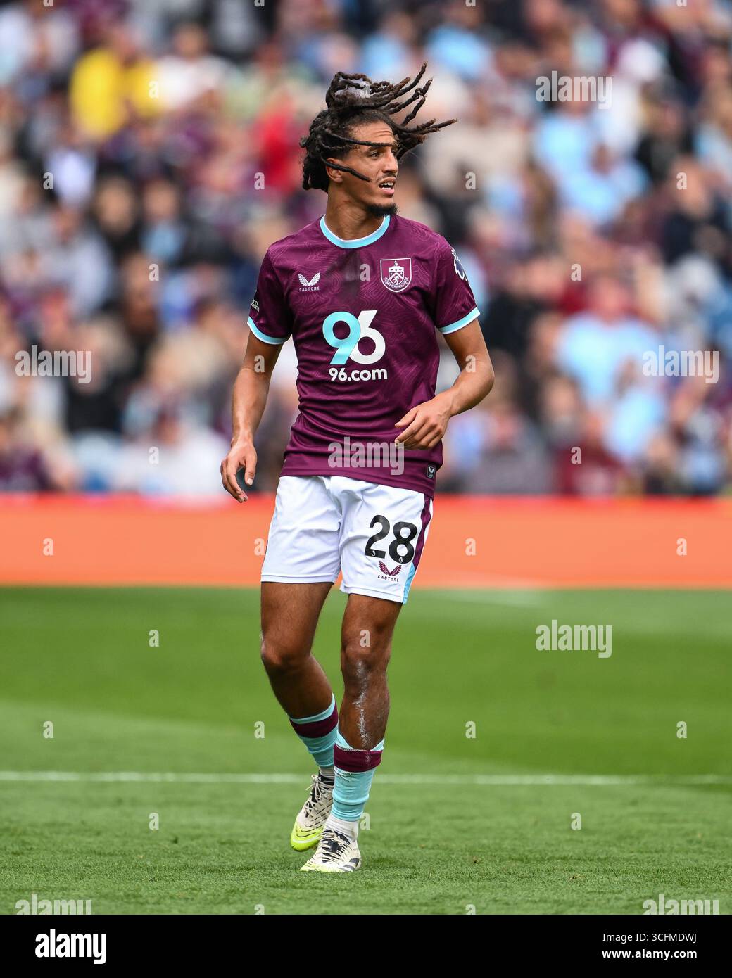 Burnley, England, 23rd August 2025. Hannibal Mejbri of Burnley during ...