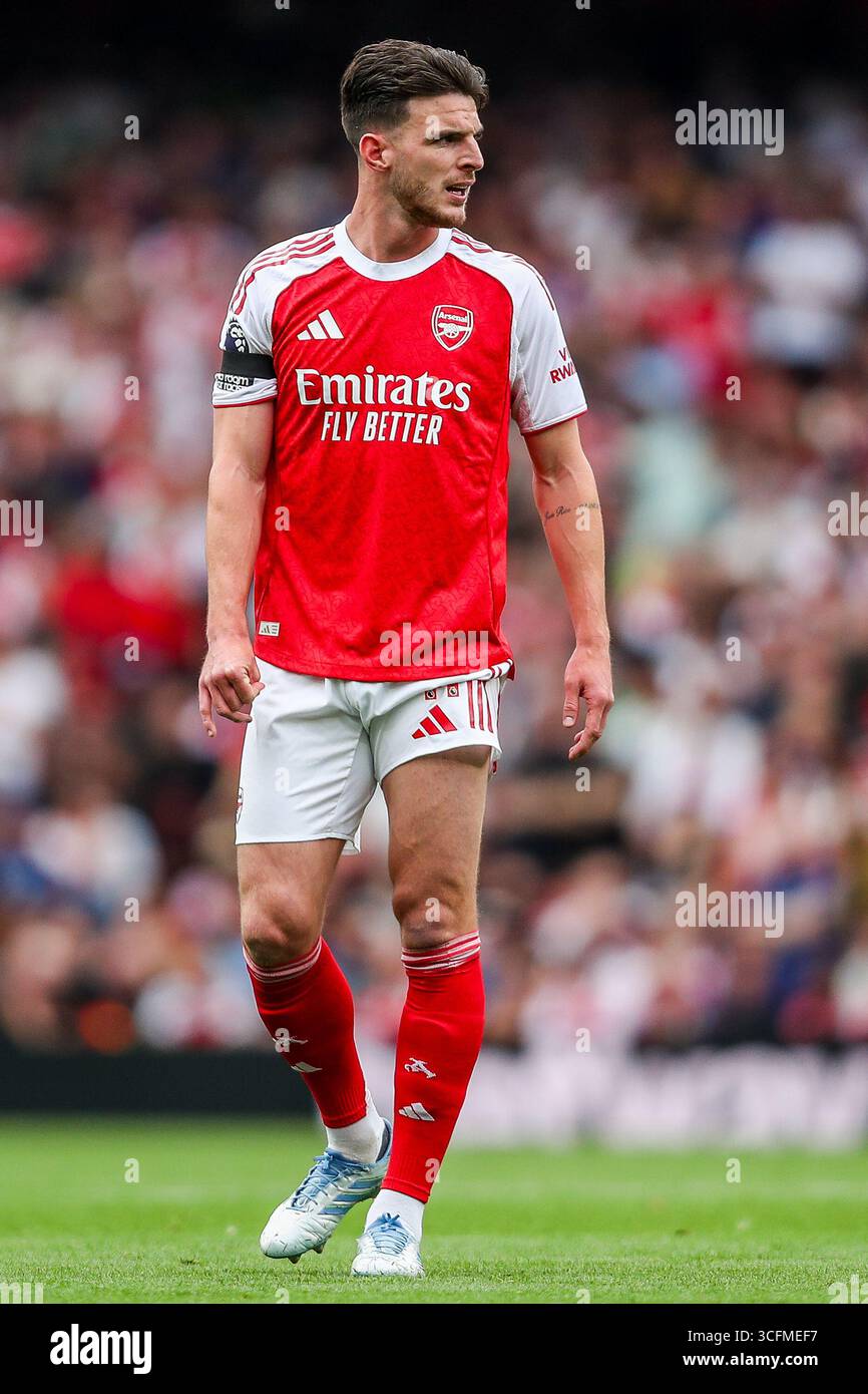 Declan Rice of Arsenal in action during the Premier League match ...