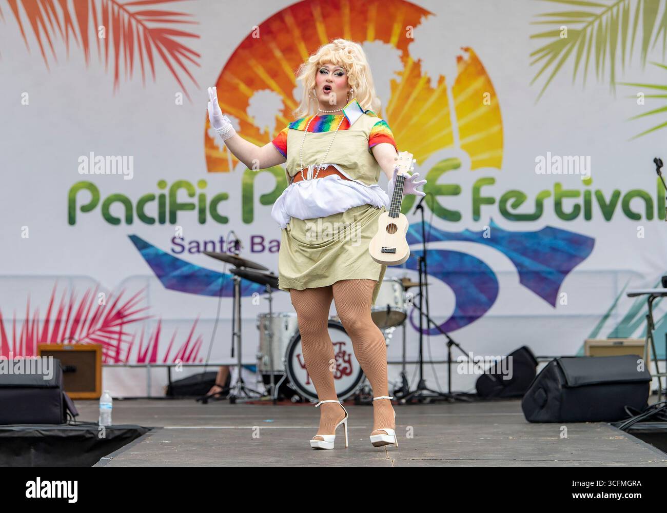 August 23, 2025, Santa Barbara, California, USA: Drag queens strut ...