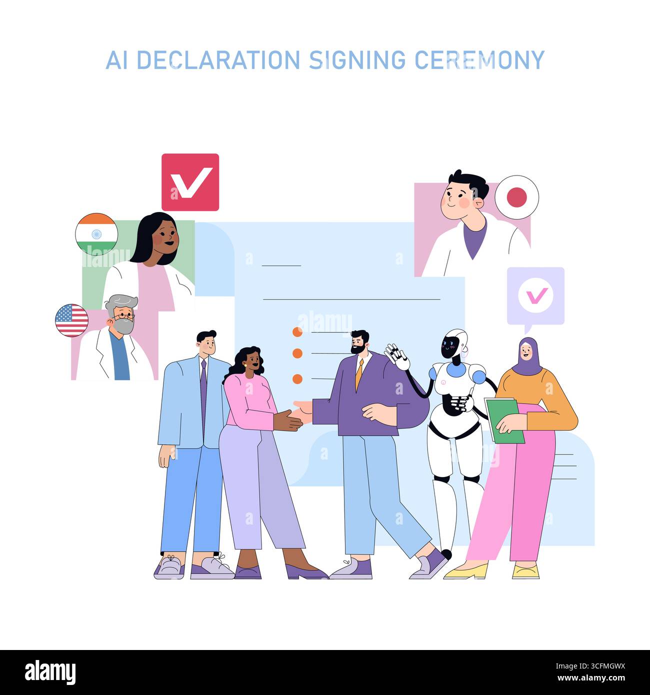 Signing ceremony Stock Vector Images - Alamy